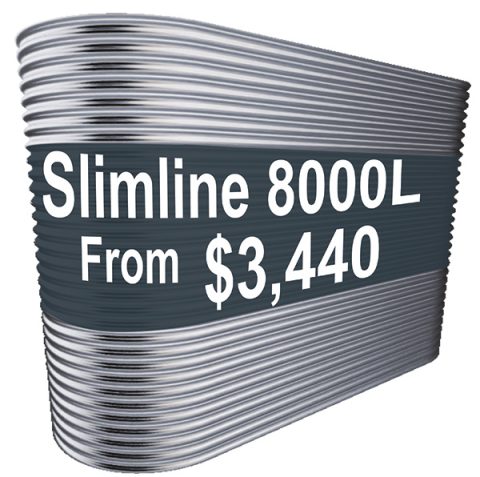 8000L Slimline Water Tank | Steel Tanks from $3440